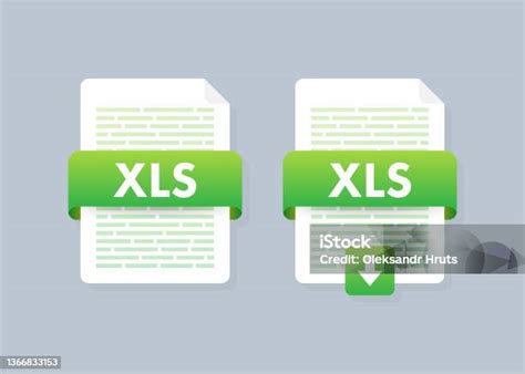 Unduh Tombol Xls Mengunduh Konsep Dokumen File Dengan Label Xls Dan