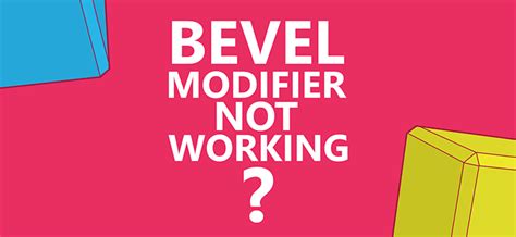 bevel modifier not working blendernation