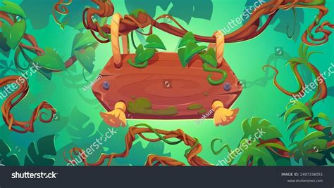 Green Jungle Background Liana Twisted Tangled Stock Vector Royalty Free 2407336051 Shutterstock