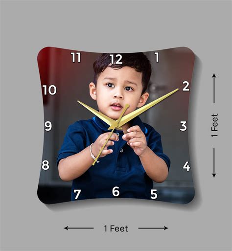 Buy Full Pic Curved Edge Shape Design Printshoppy Wall Clocks