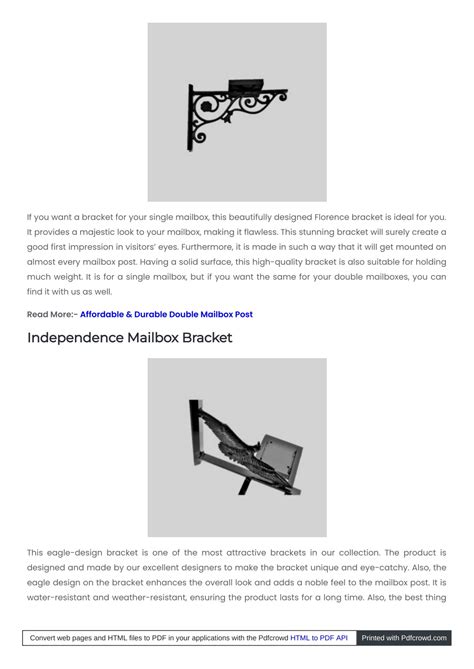 Ppt Top 7 Mailbox Brackets To Choose For A Better Curb Appeal Powerpoint Presentation Id