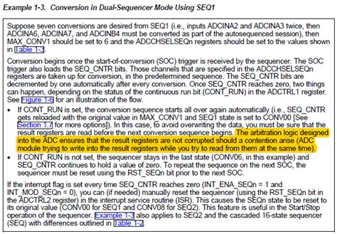 Tms320f28335 Asynchronous Reading By The Cpu Of The Adcresult Registers C2000