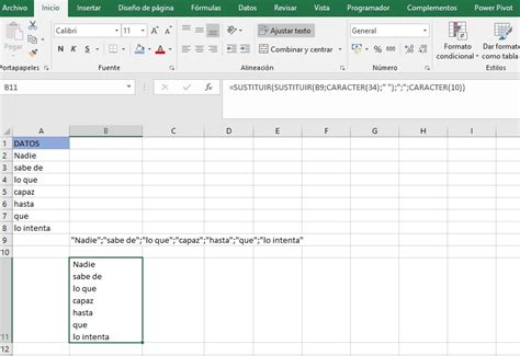 PASAR INFORMACIÓN DE UN RANGO A UNA CELDA USANDO FÓRMULAS Excel Signum