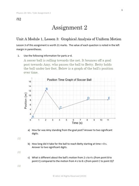 Assignment02 Physics20 Pdf Velocity Acceleration