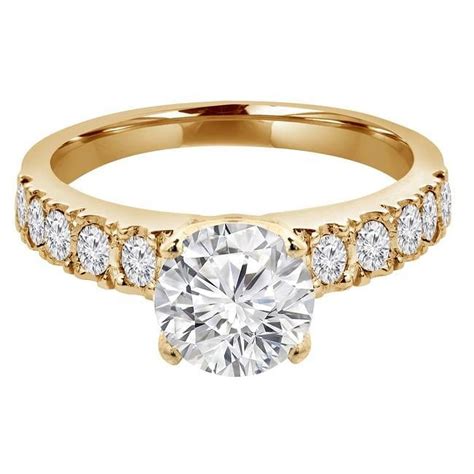 15 Ctw Round Lab Created Diamond Solitaire With Accents Engagement
