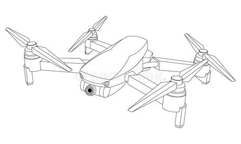 Simple Sketch Of Drone Stock Vector Illustration Of Text 244338687