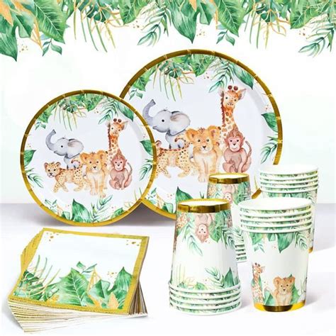 Assiette Jetable Anniversaire Invités Kit Vaisselle Jetable Anniversaire Garcon Verte Set