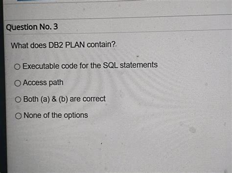 What Does Db2 Plan Contain Executable Code Studyx