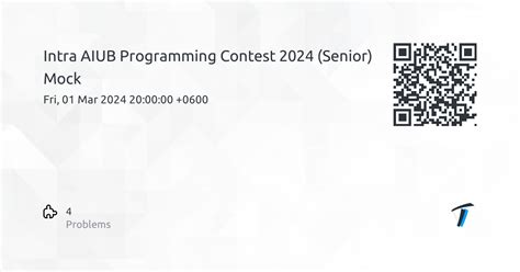 Intra Aiub Programming Contest 2024 Senior Mock Toph