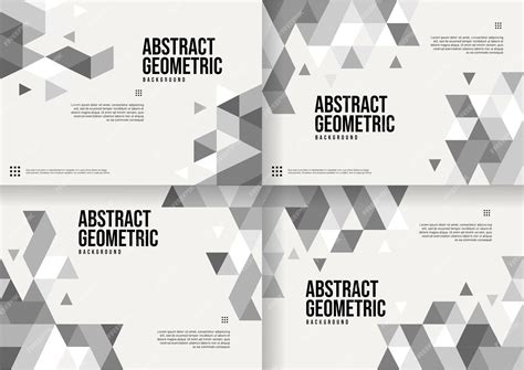 Premium Vector Abstract Geometric Black And White Background Cover