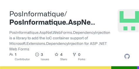 Github Posinformatiqueposinformatiqueaspnetwebformsdependencyinjection Posinformatique