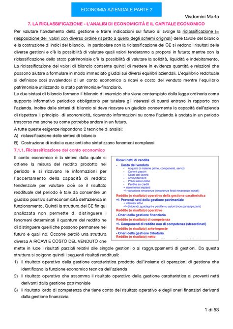 Economia Aziendale Parte 2 Unicatt Docsity