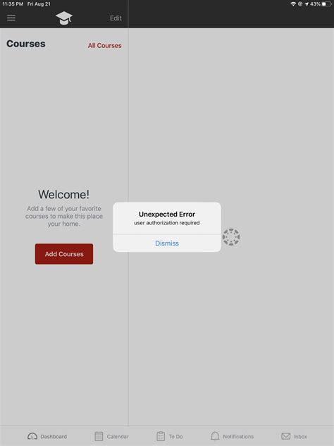Canvas Not Working Every Time I Log Into My Canvas This Message Keeps