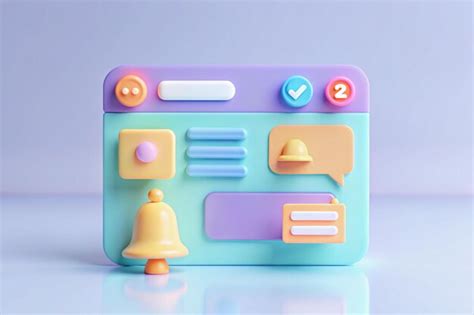 3d Website Notification Dashboard Illustration Premium Ai Generated Image