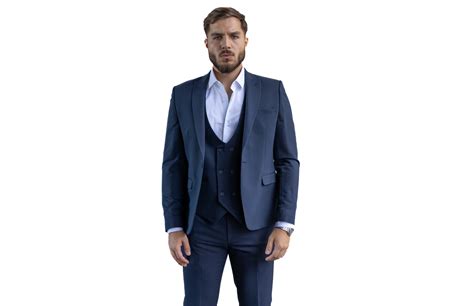 Costume Trois Pi Ces Bleu Marine Feramo