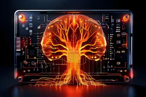 Technological Operations And Neural Networks Brain In The Lab Premium