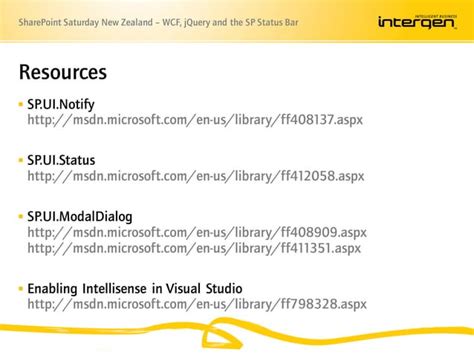 sharepoint alerts with wcf and jquery ppt