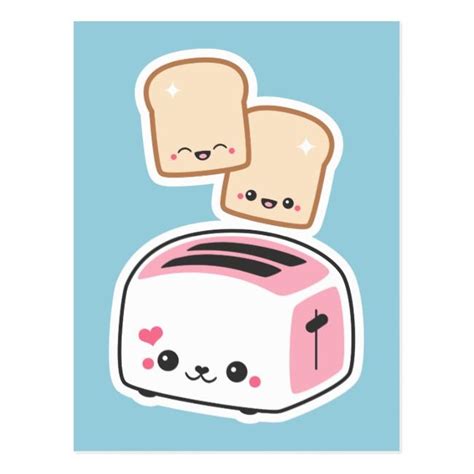 Cute Pink Toaster Postcard Zazzle Pink Toaster Cute Pink Kawaii