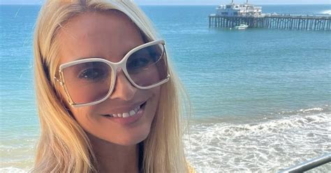 Strictlys Tess Daly 54 Wows As She Poses In Plunging White Swimsuit