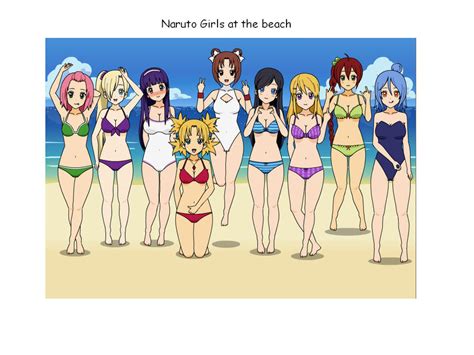 Naruto Girls At The Beach By Ylyely On Deviantart