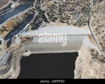 An Aerial View Of The Labyrinth Weir Emergency Spillway And Service