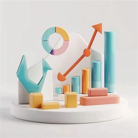 A Colorful Diagram With Arrows Pointing Up And A Chart With A Arrow Pointing Up Premium AI