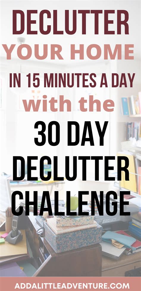 30 Day Declutter Challenge Free Printable Schedule Declutter