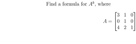Solved Find A Formula For Ak Where Chegg Com