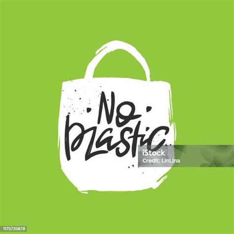 プラスチックベクトル手書きの引用符ブラシレタリング碑はありません廃棄物ゼロの概念 イラストレーションのベクターアート素材や画像を多数ご用意