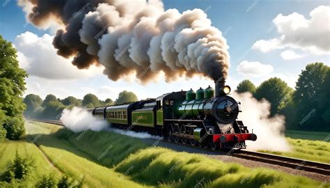 Premium Photo A Train With The Number 478 On The Front Is Going Down