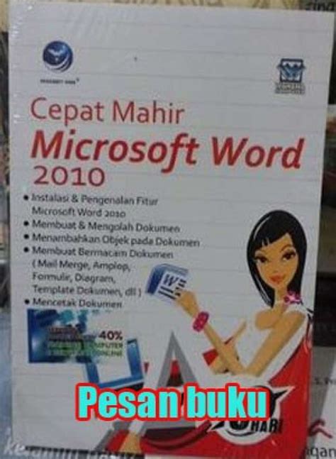 Promo Bukututal 5 Hari Cepat Mahir Microsoft Word 2010 Wahana Komputer