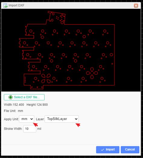 Import Dxf File Easyeda Std User Guide