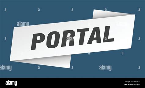 Portal Banner Template Portal Ribbon Label Sign Stock Vector Image