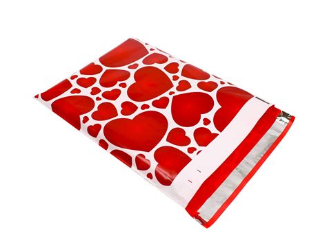 Red Hearts Poly Mailers Townsend Pricing