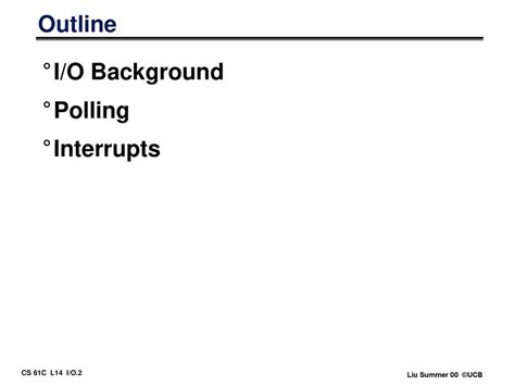 Cs61c Machine Structures Lecture 14 Inputoutput Ppt Download