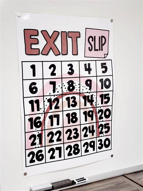 Exit Slips Anchor Chart Hard Good Set Boho Rainbow