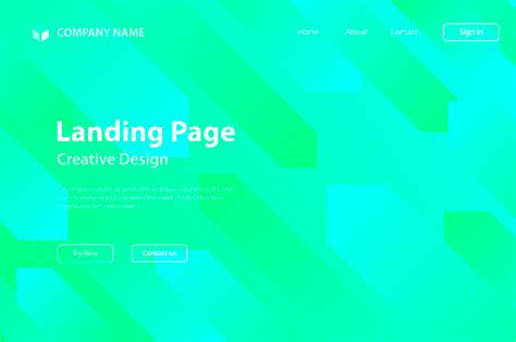 방문 페이지 템플릿 기하학적 모양의 추상적 디자인 트렌디 한 녹색 그라데이션 광대한에 대한 스톡 벡터 아트 및 기타 이미지 광대한 그라데이션 기울어진 Istock