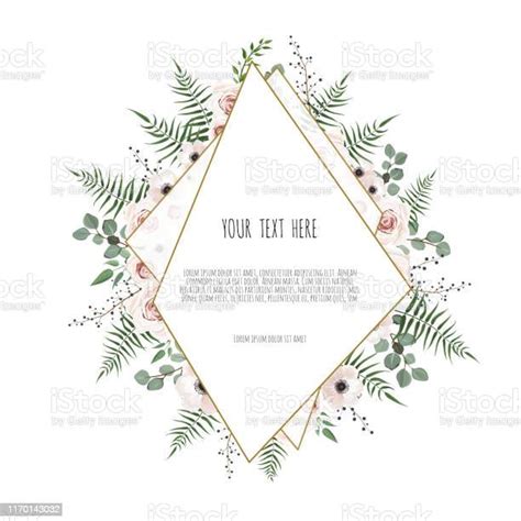 벡터 꽃 디자인 카드입니다 인사말 엽서 결혼식 초대 템플릿입니다 장미와 말미잘이 있는 우아한 프레임 0명에 대한 스톡 벡터 아트