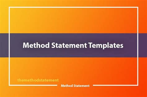 Method Statement Templates Construction Work Method Statement Template Access Top Document