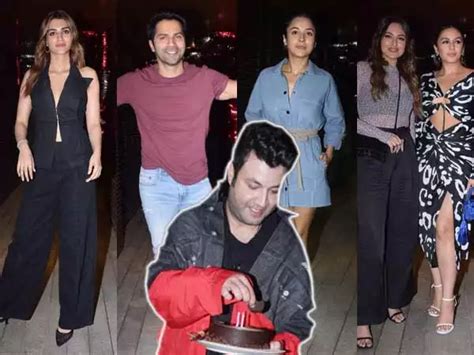 Kriti Sanon Anushka Ranjan Aditya Seal And Others Clicked At Varun