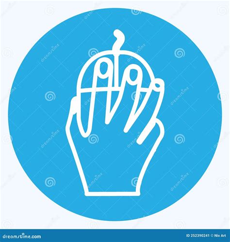 Icon Using Mouse Suitable For Hand Actions Symbol Blue Eyes Style Simple Design Design