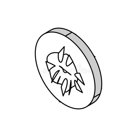 Hypertrophic Scar Isometric Icon Vector Illustration Stock Vector