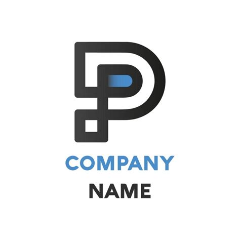 Logotipo Moderno De La Letra P Vector Premium