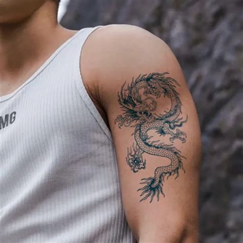 Temporary Tattoo Sticker Realistic Dragon Fake Arm Leg Body Art