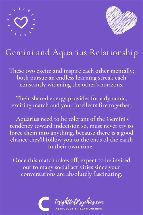 Aquarius And Gemini Compatibility Sex Love And Friendship Artofit