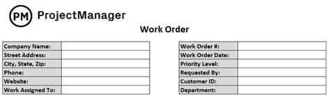 microsoft office templates work orders