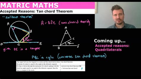 Matric Maths Geometry Tan Chord Theorem Or Sailboat Theorem