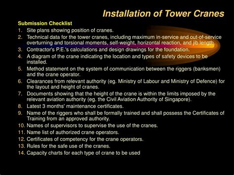 Ppt Tower Crane Erection Methods And Types For Construction Sites
