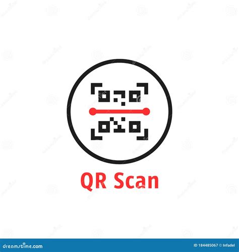 Minimal Qr Code Scan Badge Stock Vector Illustration Of Icon 184485067