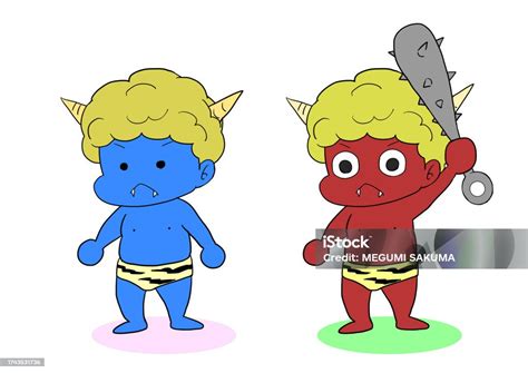 Red Ogre Blue Ogre Stock Illustration Download Image Now Annual